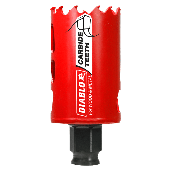 Diablo DHS1625CT 1-5/8 in. Carbide Hole Saw with 2-3/8 in. Cutting Dep ...