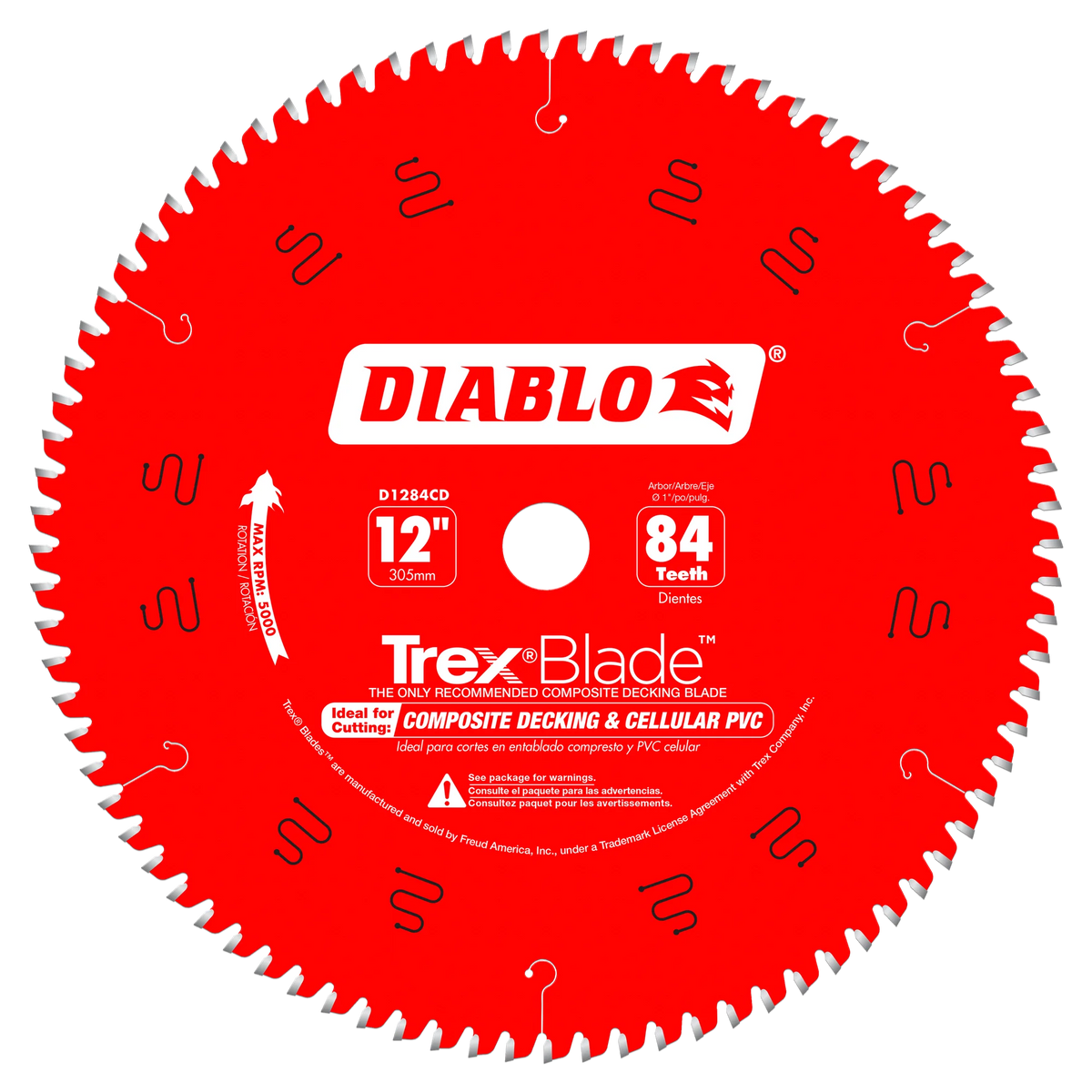 Diablo 12" x 84-Teeth TrexBlade Saw Blade for Composites and Plastic ...