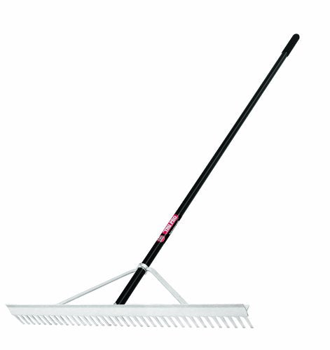 Truper 32400 Tru Pro 36-Inch Aluminum Landscape Rake, 66-Inch Aluminum ...