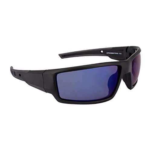 Cumulus Blue Mirror Lens and Matte Black Frame Safety Glasses ...