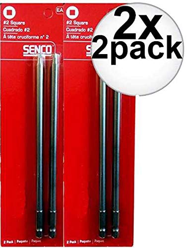 Senco DuraSpin 1/4 in. Carbide Steel Square Bit (2-Pieces) — Contractor ...