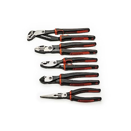 Crescent 5-Piece Mixed Dual Material Plier Set — Contractor Tool Supply ...