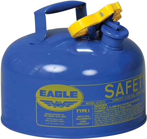Eagle 2 Gallon Type I Blue Safety Gas Can for Kerosene with Flame Arre ...