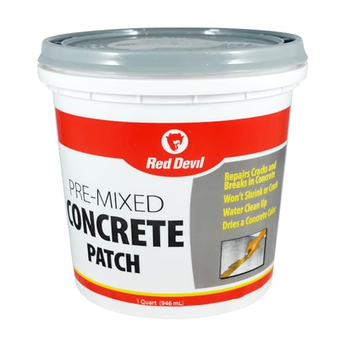 Red Devil 0644 Pre-Mixed Concrete Patch, 1 Quart, Pack of 1, Gray ...
