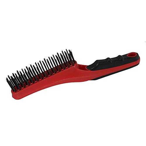 Warner Tool 10486 Soft Grip 10" Steel Shoe Handle Wire Brush, 4x16 row ...