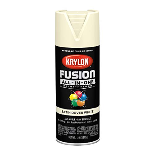 12 oz Krylon K02737007 Dover White Fusion All-In-One Paint & Primer Sp ...