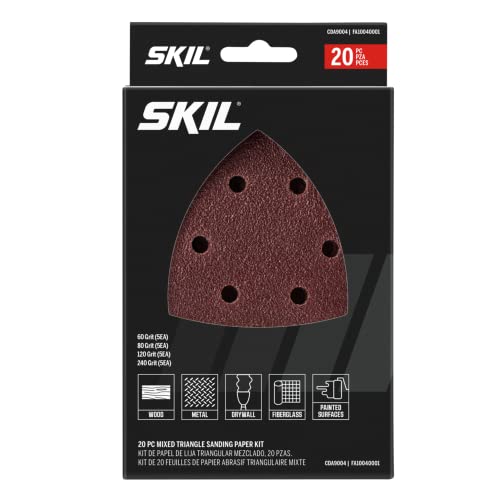 SKIL 20-Piece Mixed Triangle Sanding Paper Kit — Contractor Tool Supply ...