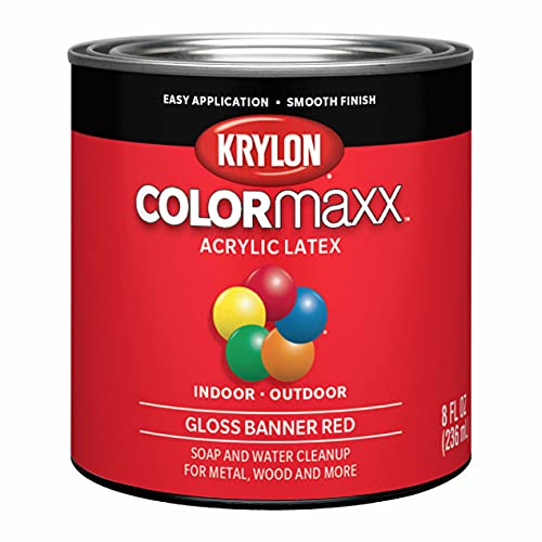 1 qt Krylon K05616007 Banner Red COLORmaxx Paint & Primer, Gloss ...