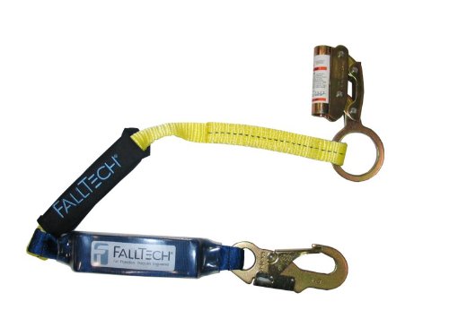 FallTech 8353LT Manual Grab with SoftPack 3-Foot Shock Absorbing Lanya ...