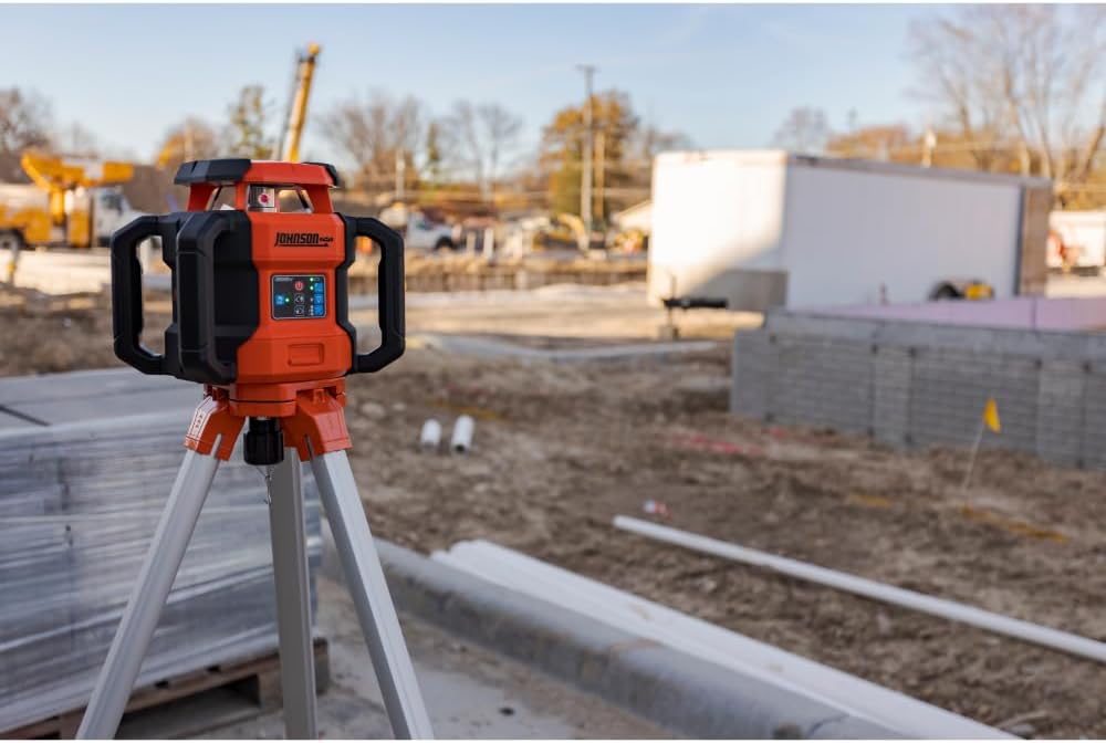 Johnson JRT300-RDHV-S Self-Leveling Red Dual Slope Rotary Laser System ...