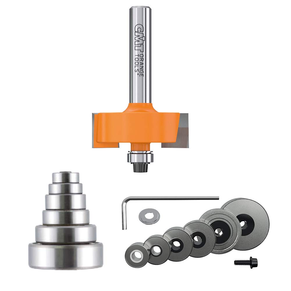 CMT Orange Tools 835.001.11 Rabbeting Set, 1/4-Inch Shank — Contractor ...