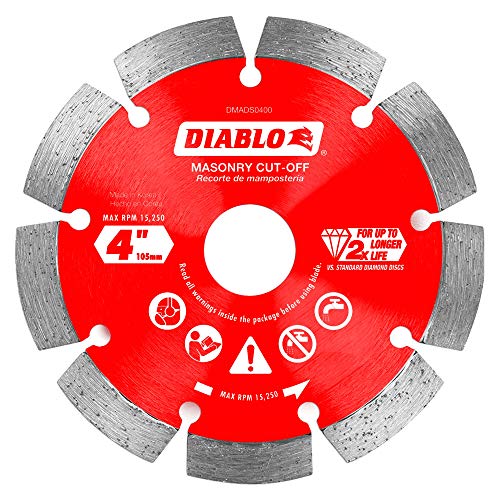 Diablo 4 in. Diamond Segmented Cut-Off Discs for Masonry — Contractor ...