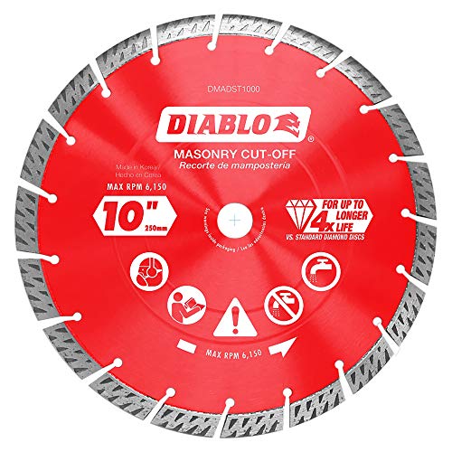 Diablo by Freud DMADST1000 10 in. Diamond Segmented Turbo Cut-Off Disc ...