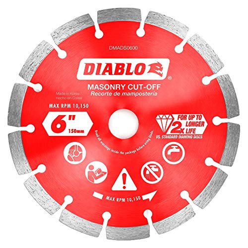 Diablo 6 in. Diamond Segmented Cut-Off Discs for Masonry — Contractor ...