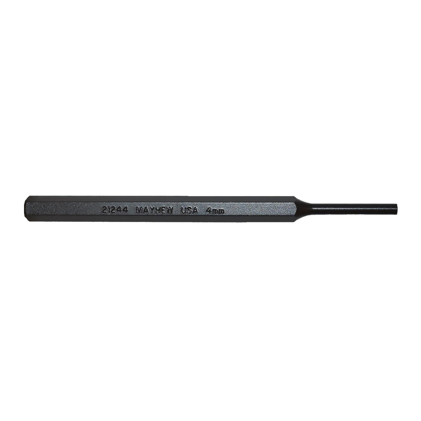 Mayhew Tools 21244 Metric Pin Punch, 4 mm x 5", Black Oxide Finish ...