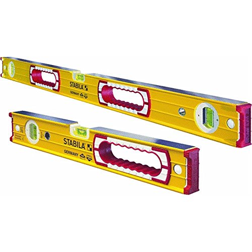 Stabila 37816 48-Inch and 16-Inch Aluminum Box Beam Level Set, Yellow ...