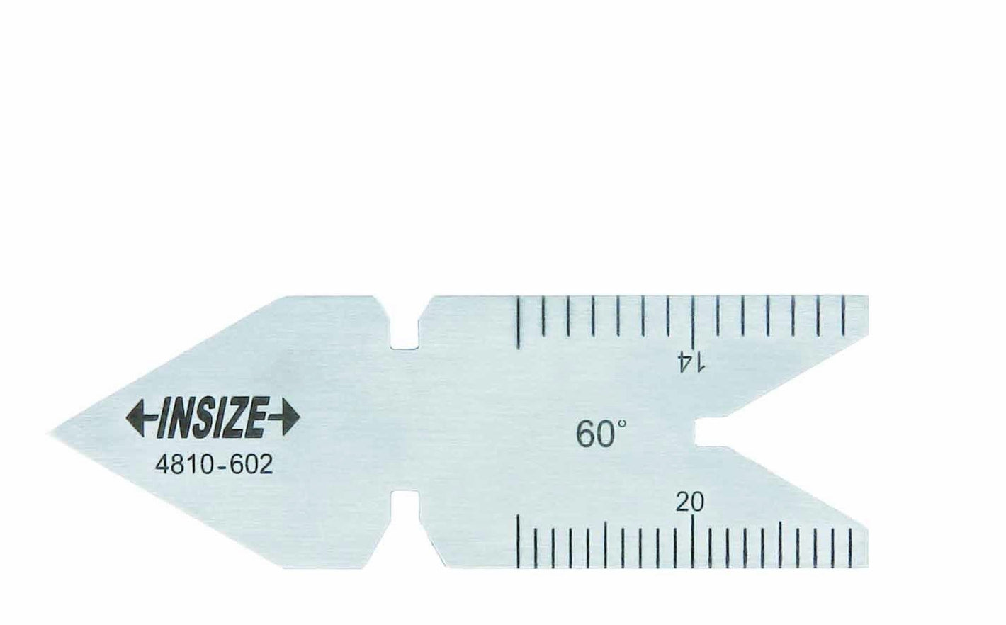 INSIZE 4810-601 Center Gage, 60 Degree, Graduation 0.5 mm and 1 mm ...