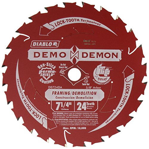 Freud D0724DA 7-1/4-Inch Diablo Demo Demon Circular Saw Blade ...