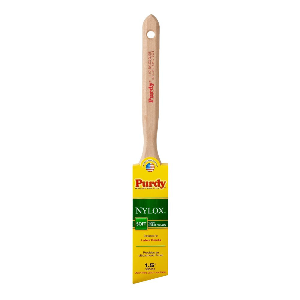 Purdy 144152215 Nylox Glide Angled Sash Paint Brush, Tynex Nylon, 1-1 ...