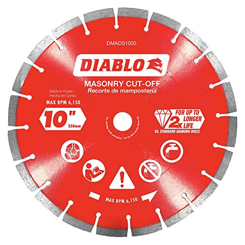 Diablo by Freud DMADS1000 10 in. Diamond Segmented Cut-Off Discs for M ...