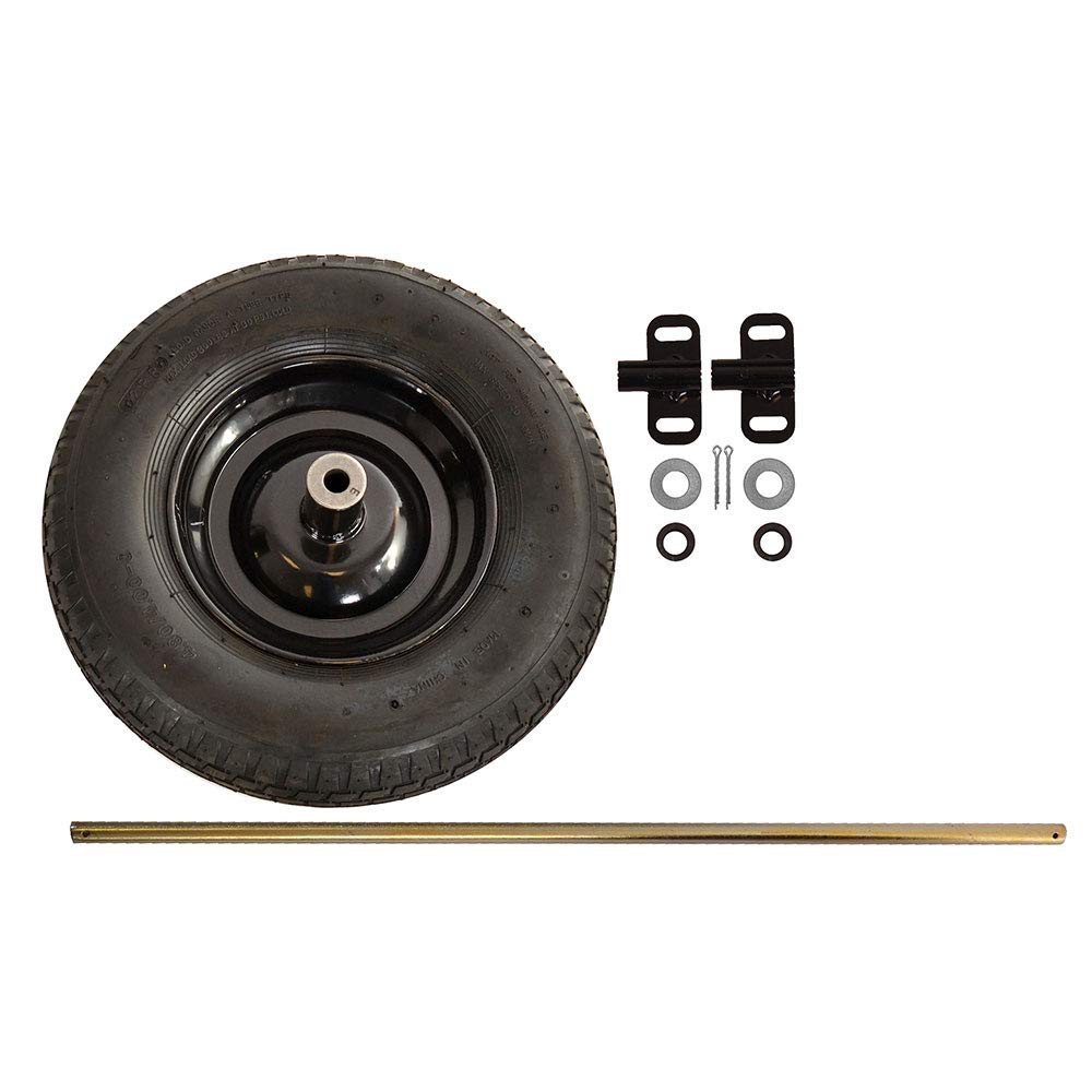 True Temper TWKT Wheelbarrow Two Wheel Conversion Kit,Black ...