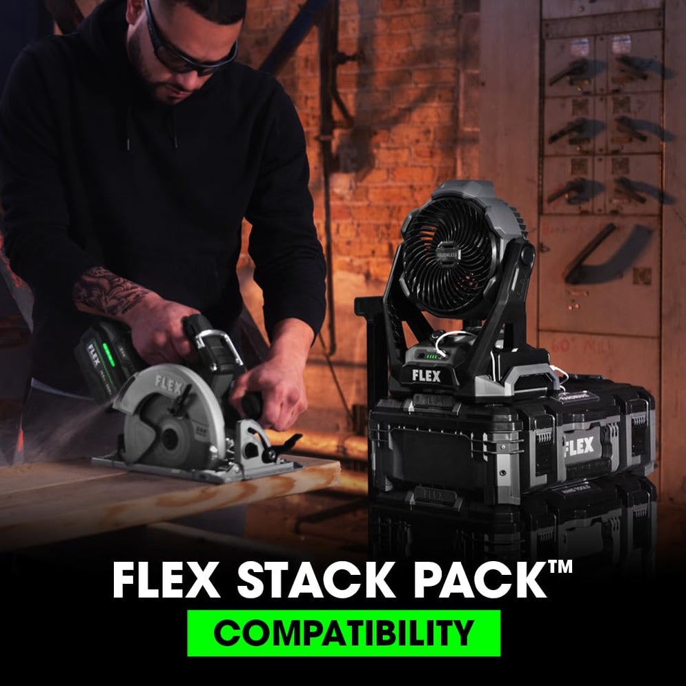 FLEX 24V Brushless Cordless 1,100 CFM Jobsite Fan (Bare Tool ...