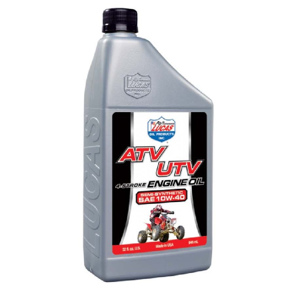 Lucas Oil 10720 Semi-Synthetic SAE 10W-40 ATV Engine Oil - 1 Quart ...