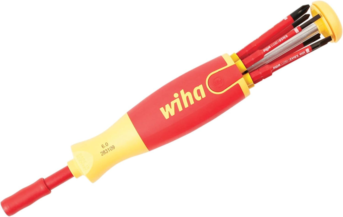 Wiha 28393 7 Piece Insulated SlimLine Ultra-Driver Blade Set Slotted ...