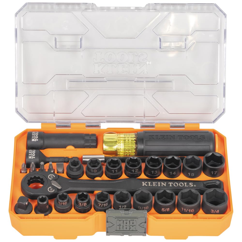 Klein Tools 65400KNECT KNECT Essential Pass Through Impact Socket Set ...