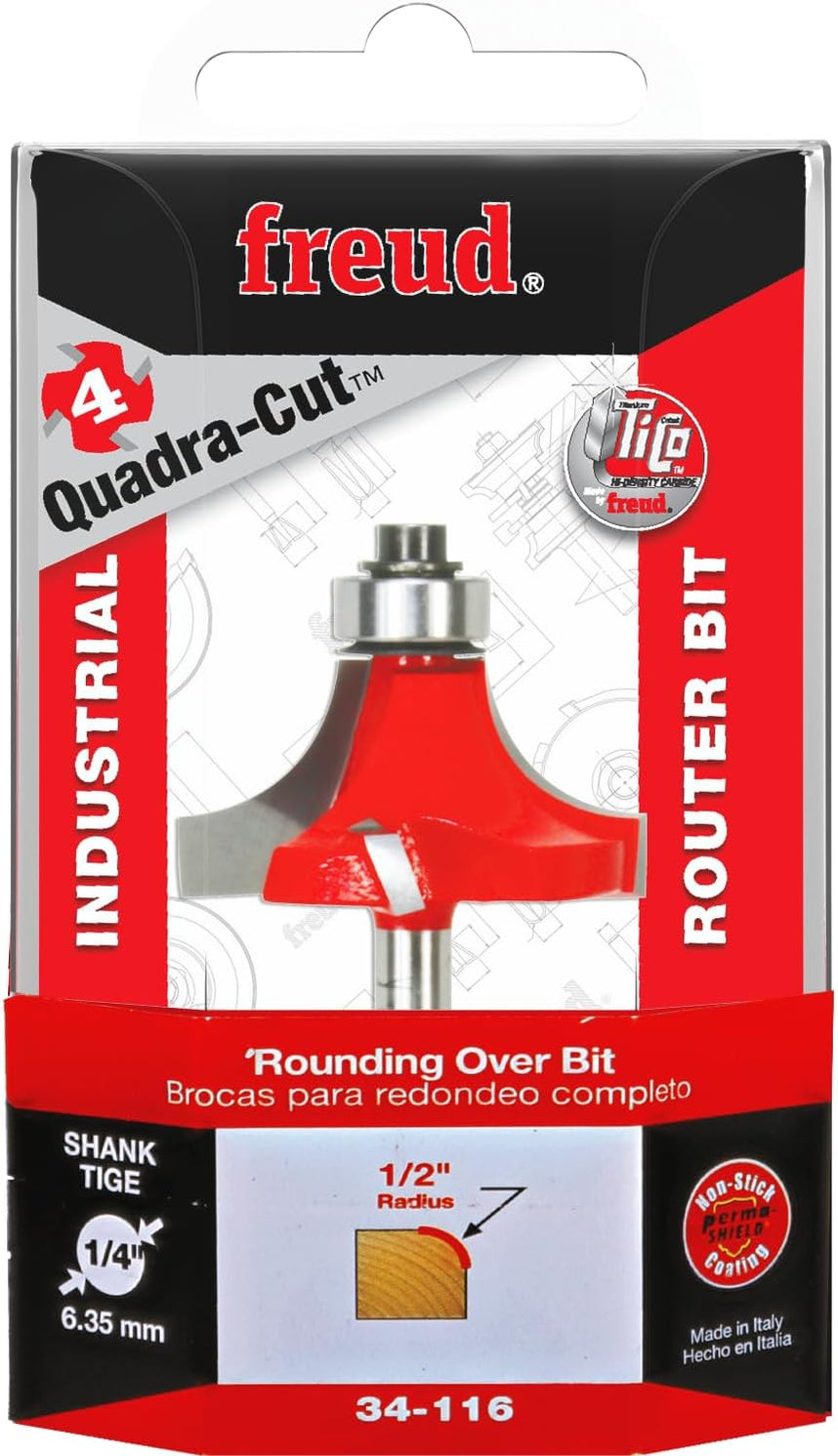 Freud 34-116 1/2" Radius Rounding Over Bit (Quadra-Cut) — Contractor ...
