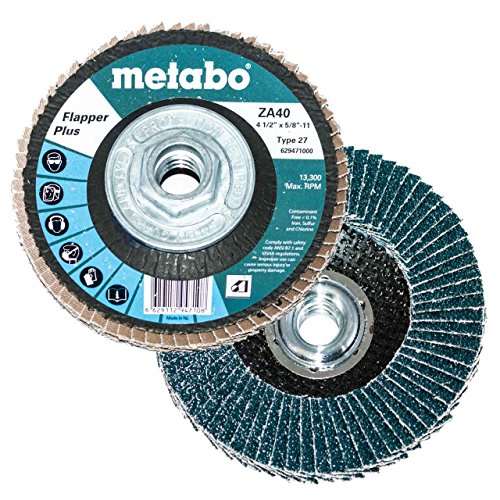 Metabo 629413000 6" x 5/8" - 11 Flapper Plus Abrasives Flap Discs 60 G ...
