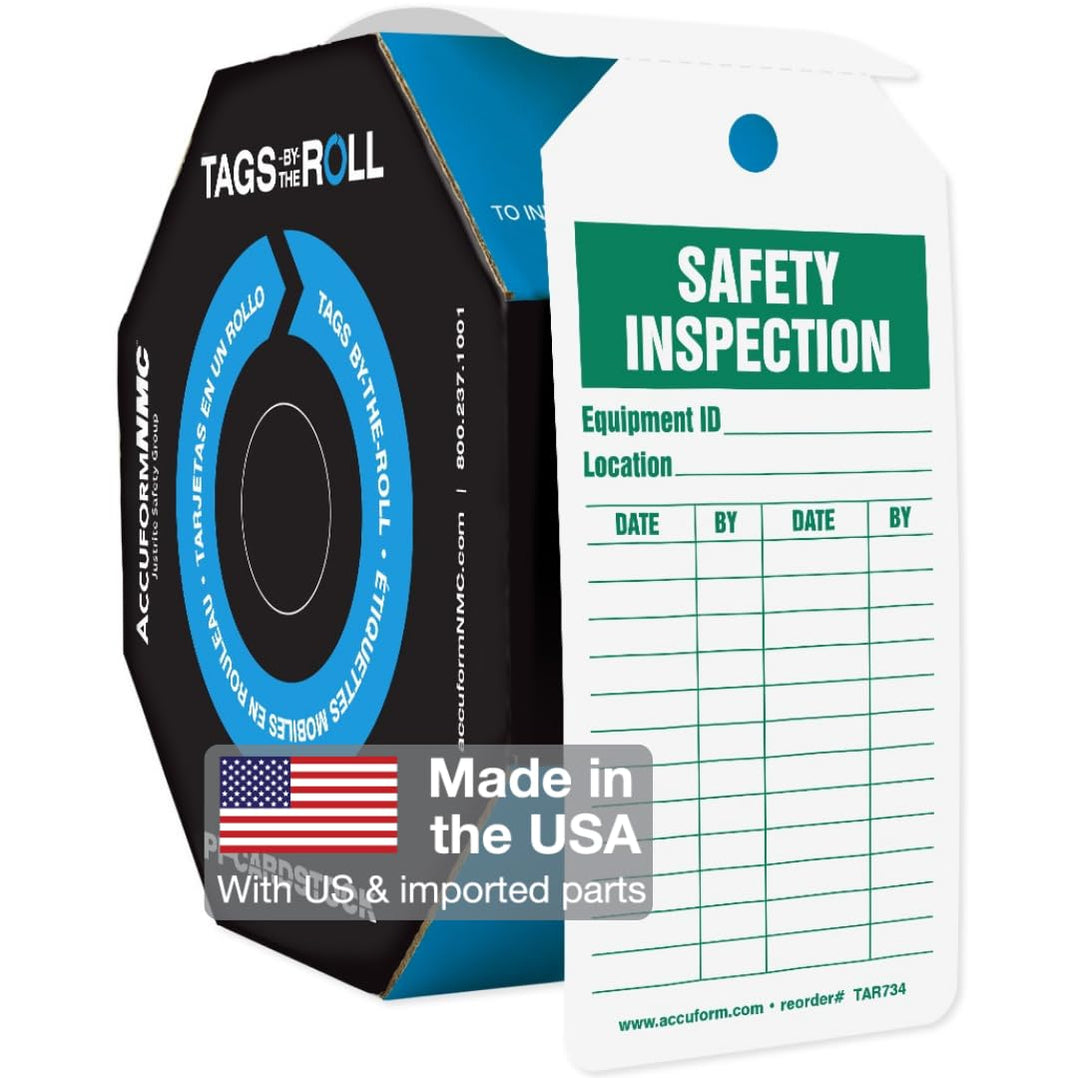 Accuform TAR734 250 Inspection and Status Record Tags by-The-Roll, Saf ...