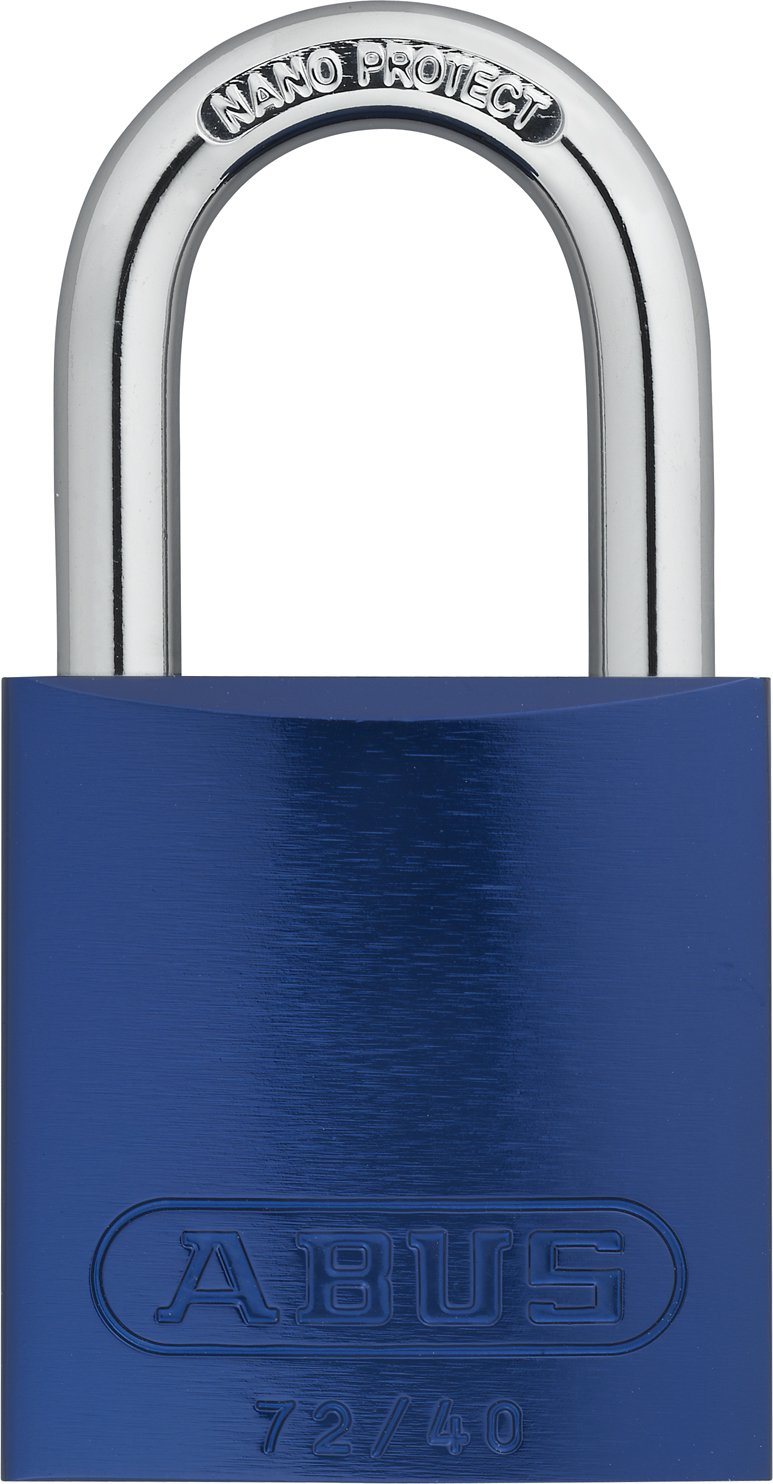 Abus 72/40 Lockout Padlock, KD, Blue, 1/4 In. Dia. — Contractor Tool ...