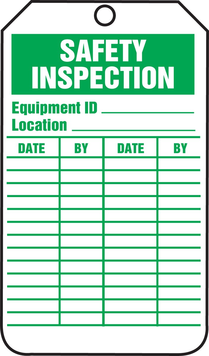 Accuform TRS315CTM PF-Cardstock Inspection & Status Record Tag, "Safet ...