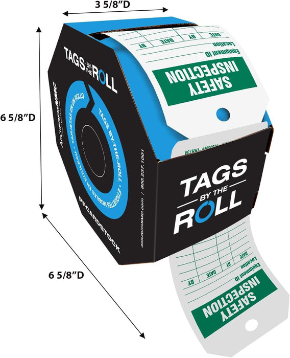 Accuform TAR734 250 Inspection and Status Record Tags by-The-Roll, Saf ...