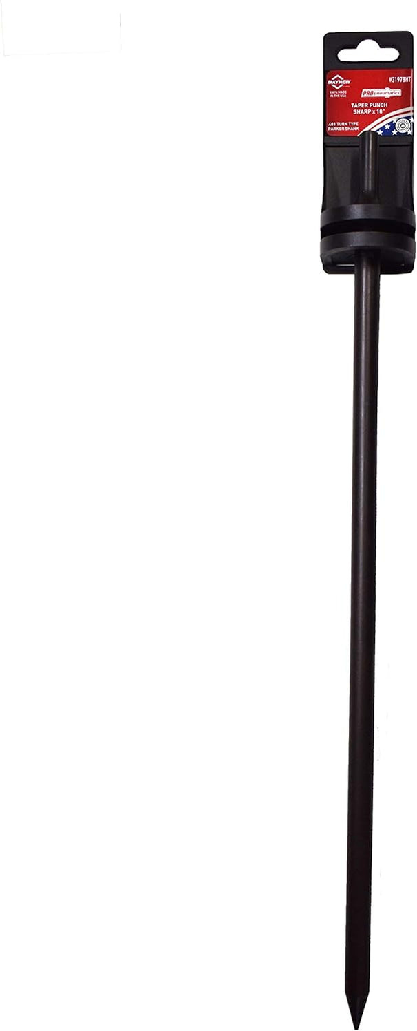 Mayhew Tools 31978HT Pneumatic Taper Punch, Sharp Point x 18" Hang Tag ...
