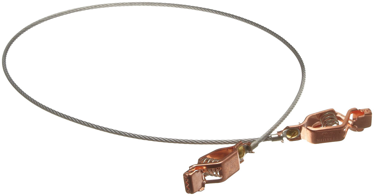 Justrite 08500 3' Long Flexible Bonding Wire with Two Clips ...