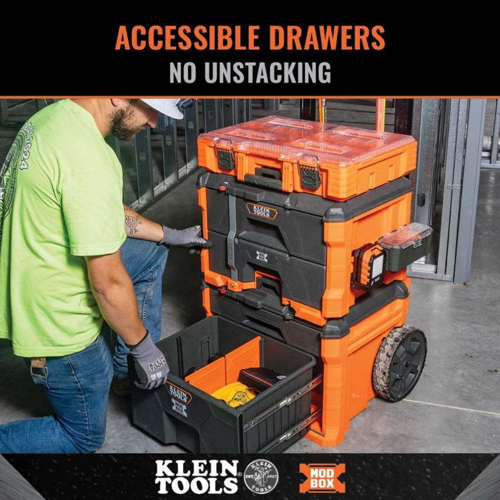 Klein Tools 54801MB MODbox Two Drawer Rolling Tool Box — Contractor ...