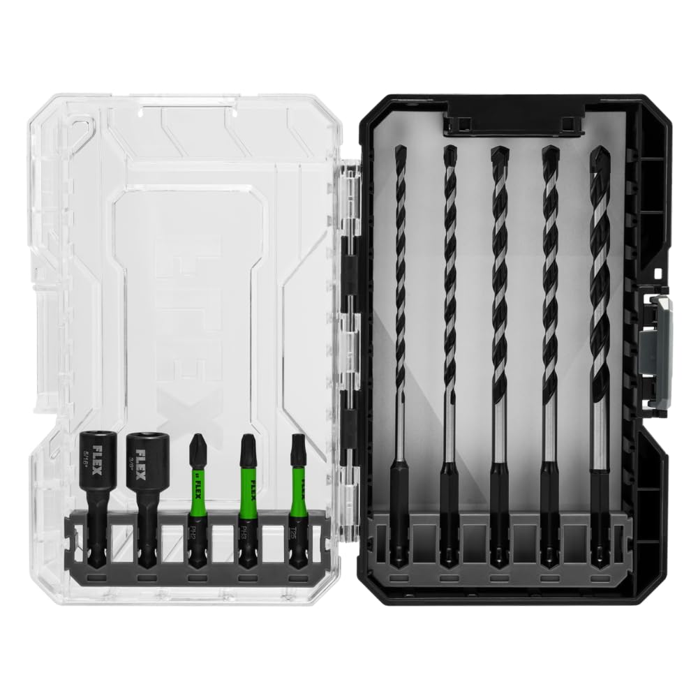 FLEX STACK PACK 10-Piece Carbide Tipped Multi-Construction Drill and D ...