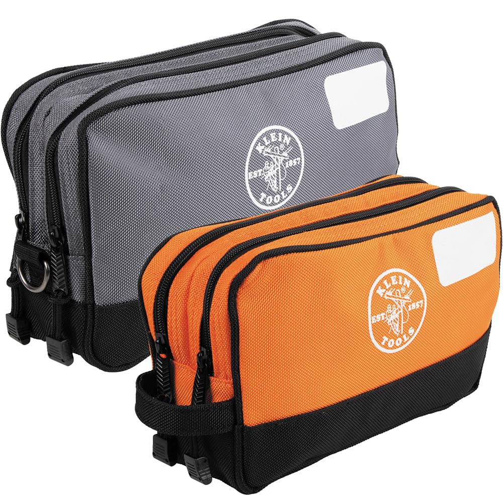 Klein Tools 55579 Double Zipper Tool Bag, 2-Pack — Contractor Tool ...