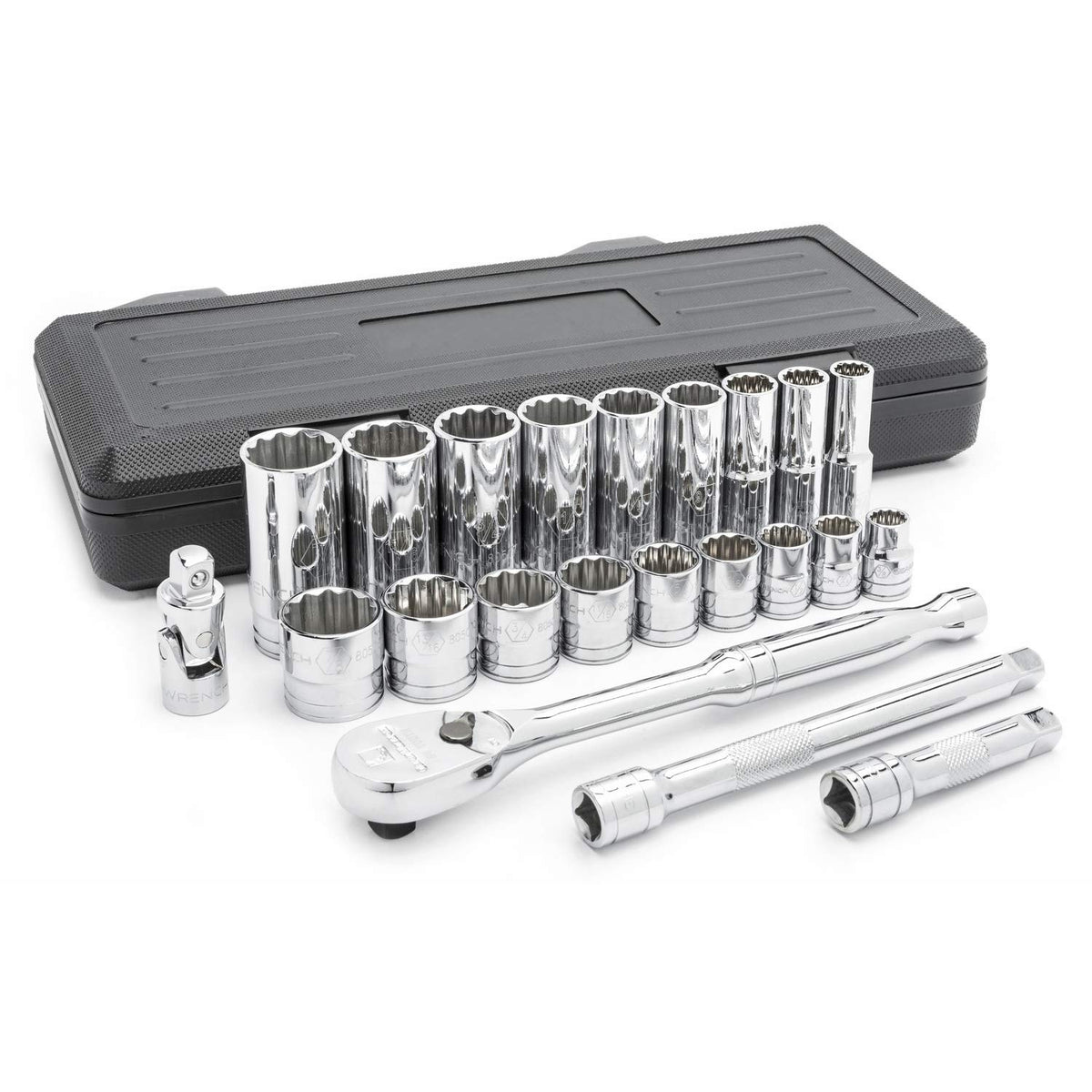 GEARWRENCH 22 Pc. 3/8" Drive 12 Pt. Standard & Deep Mechanics Tool Set — Contractor Tool Supply ...