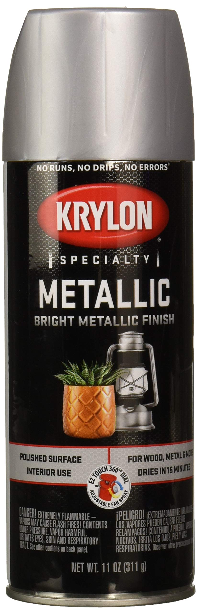 Krylon Metallic Paint Dull Aluminum, 11 Ounce (Pack of 1) — Contractor ...
