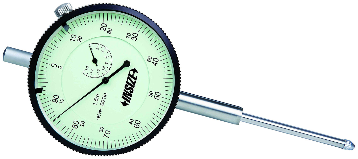 INSIZE 2312-2 Large Dial Face Dial Indicator, 2", Graduation 0.001 ...