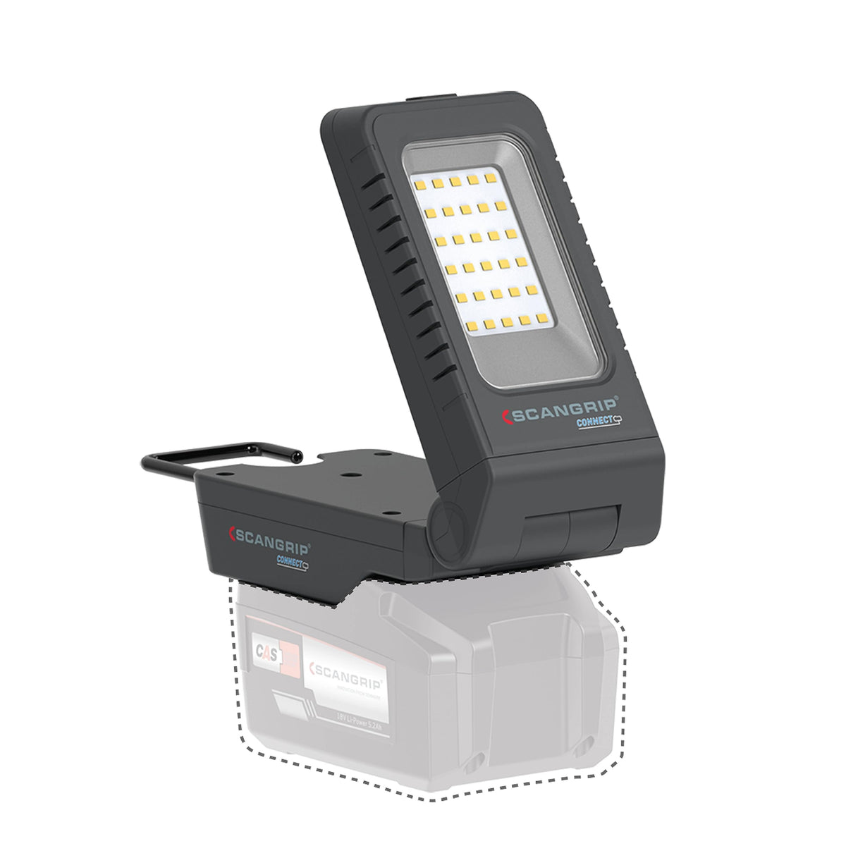 SCANGRIP Basic Connect 1000 Lumen LED Flood Light, Power Tool Battery ...