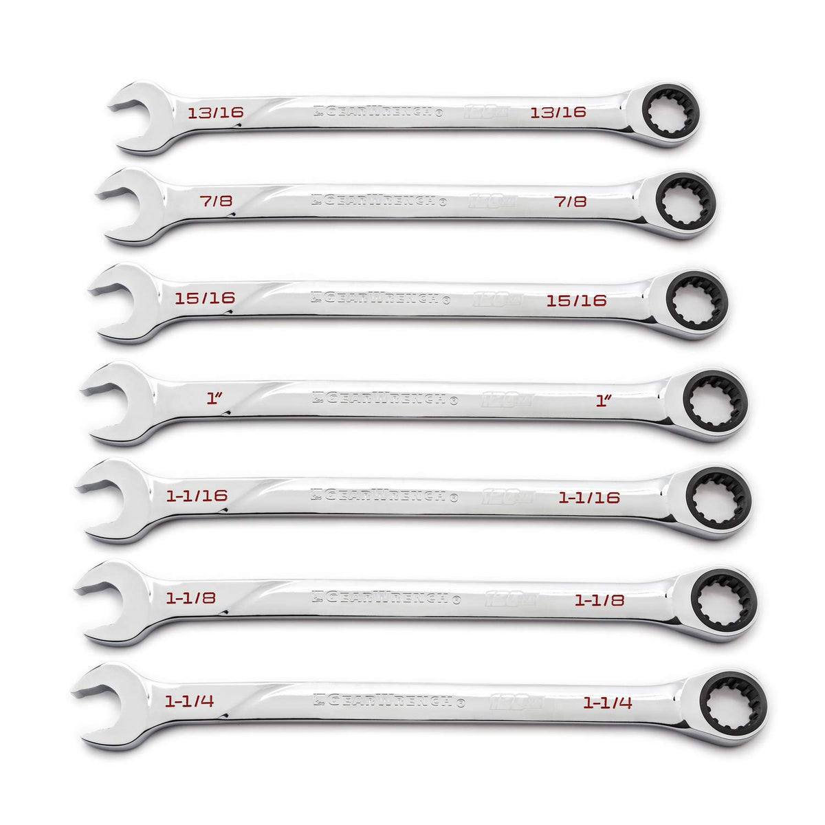 GEARWRENCH 7 Pc. 120XP Universal Spline XL Ratcheting Combination Wren ...