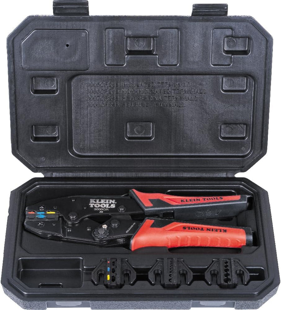 Klein Tools 3000CRKIT Ratcheting Crimper Set, 10-22 AWG Terminals ...