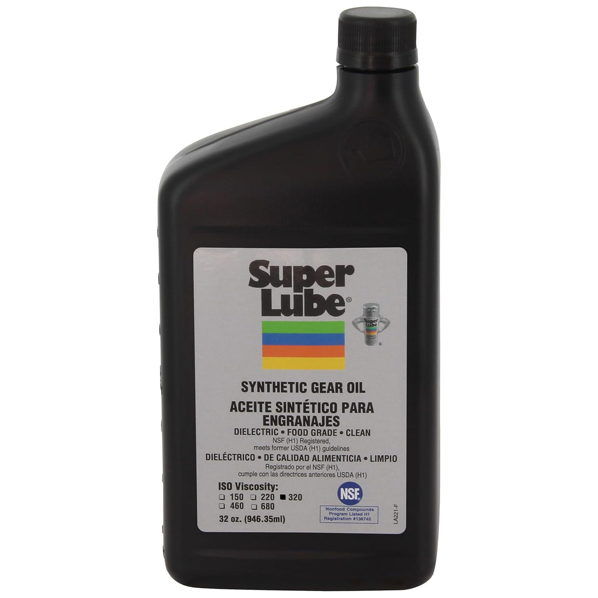 Super Lube Synthetic Gear Oil, ISO 320, 1 Qt., Translucent — Contractor ...
