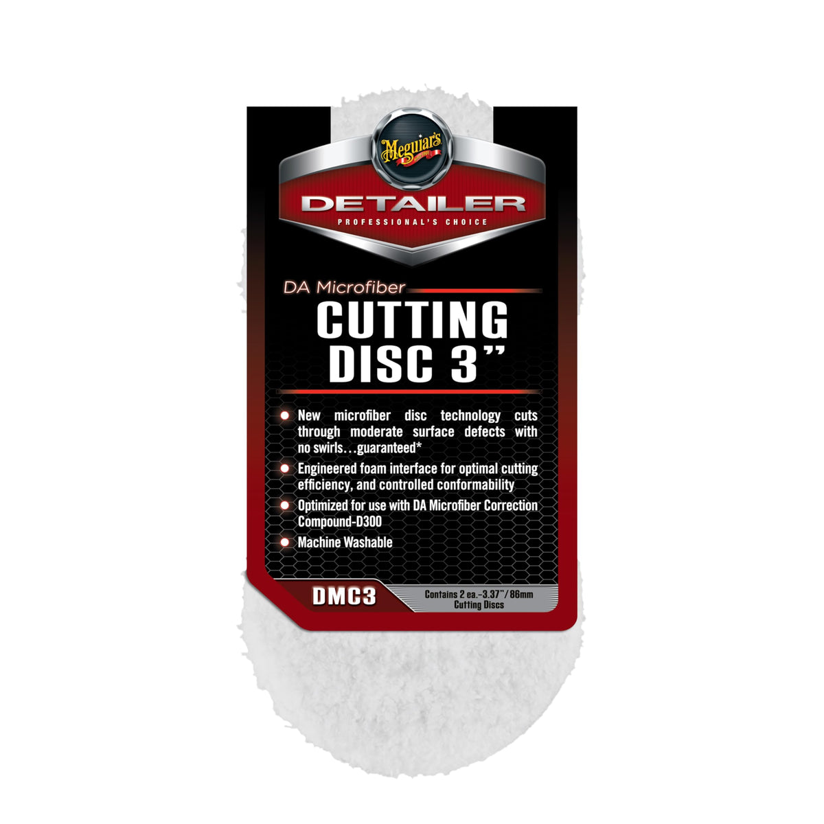 Meguiar's DMC3 DA 3" Microfiber Cutting Disc (Pack of 2) — Contractor ...