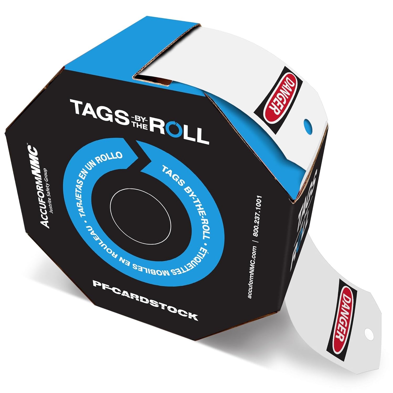 Accuform Signs TAR423 Tags By-The-Roll Safety Tags, Legend "DANGER (Bl ...