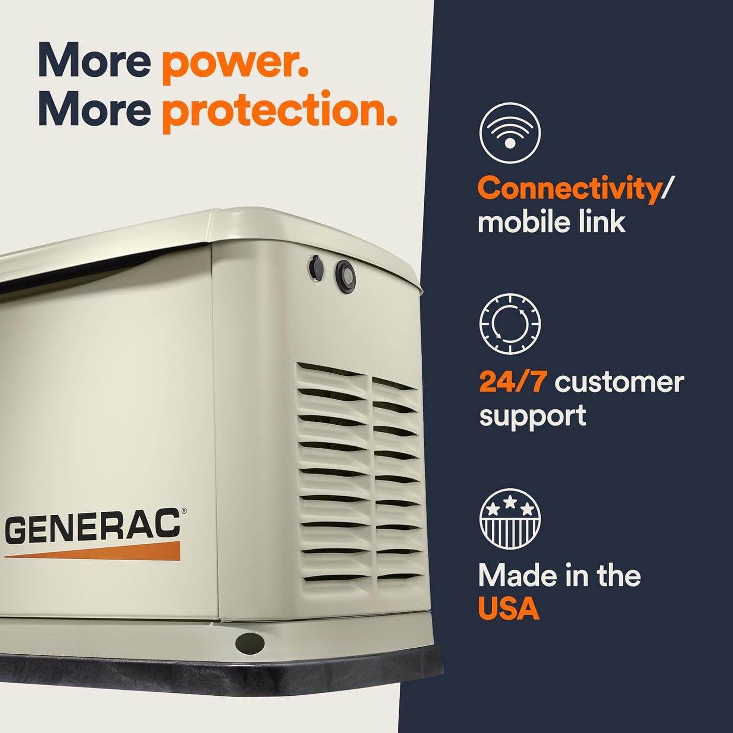 Generac 7042 Guardian 22kW Home Standby Generator – Air-Cooled, Smart ...